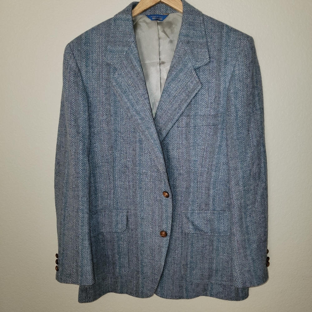 Pendleton Mens Blue Herringbone Action Back Made Usa … - Gem